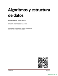 [PDF] Algoritmos y estructura de datos gratis curso
